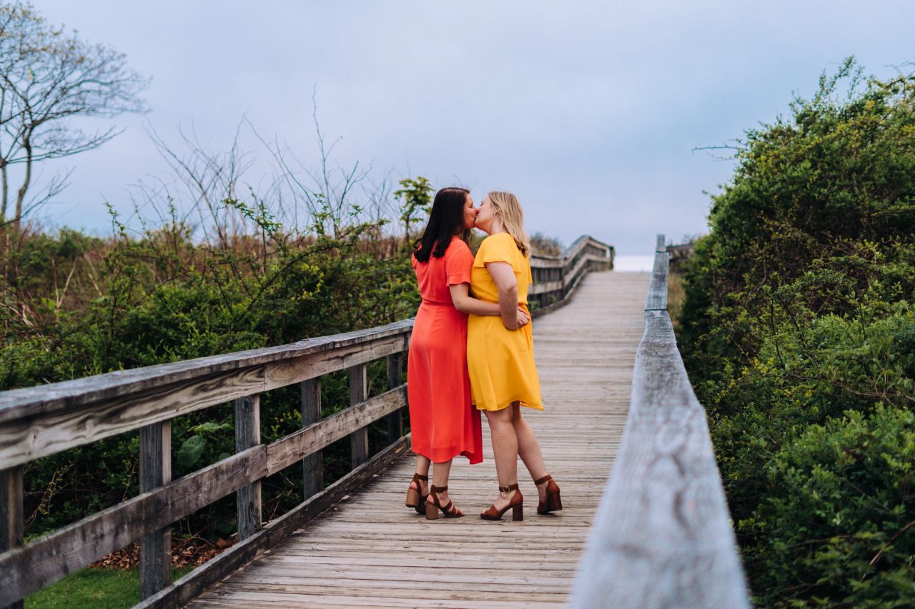 Julia & Lisa: Lesbian Engagement Session at Harkness - Cate Barry ...